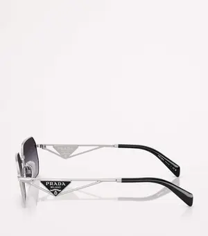 Prada Steel Pr A51s Sunglasses - Silver