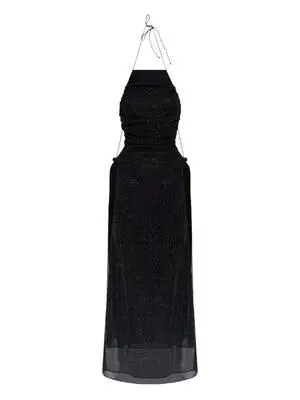 Oseree Ruched Halterneck Maxi Dress