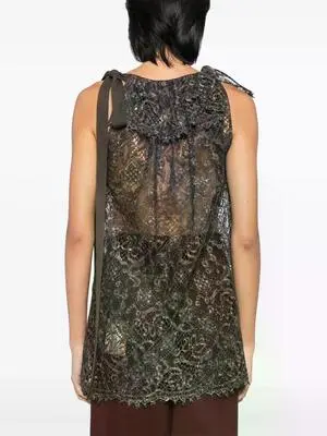 UMA WANG Sleeveless Lace Top
