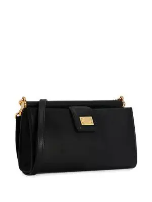 Dolce & Gabbana Plongé Calfskin Shoulder Bag - Black