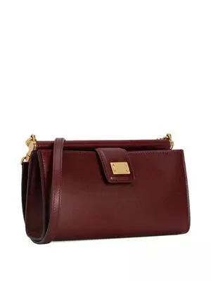 Dolce & Gabbana Plongé Calfskin Shoulder Bag With Monogalvanic Plate