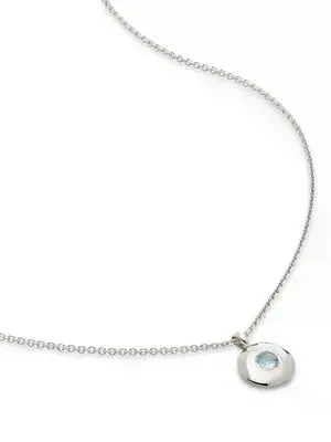 Monica Vinader March Birthstone Necklace - Silver