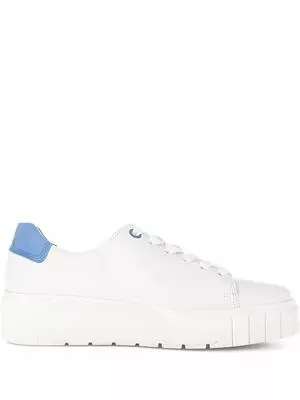 Gabor Flatform Lace-up Sneakers - White
