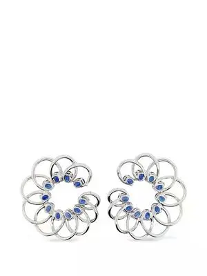 HYT JEWELRY Sapphire And Diamond Earrings - Silver