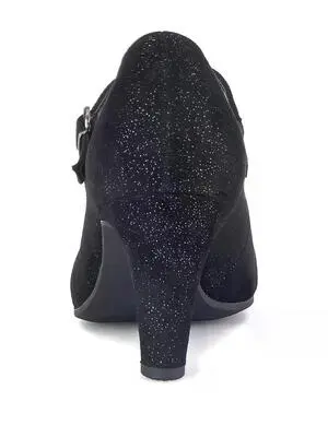 Gabor Glitter Leather Pumps With Buckle Strap