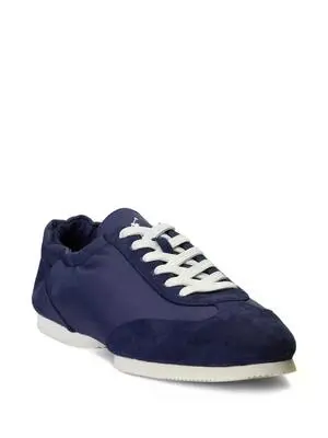 Polo Ralph Lauren Suede And Nylon Lace-up Sneakers - Blue