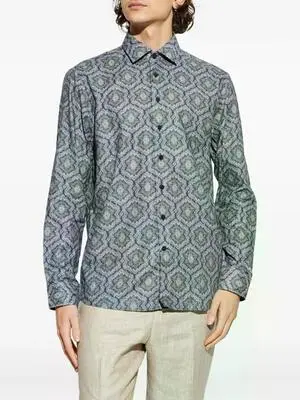 Etro Geometric-print Long-sleeve Shirt