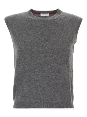 FERRAGAMO Sleeveless Knitted Top - Grey