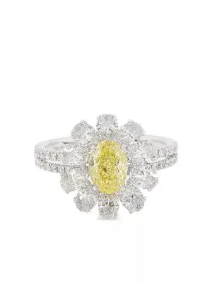 HYT JEWELRY Platinum And Diamond Ring - Silver