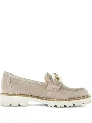Gabor Chain-embellished Loafers - Neutrals
