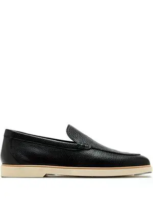 Magnanni Magnanni Textured Leather Slip-On Loafers Black