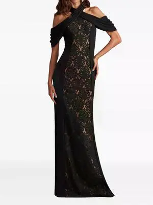 Tadashi Shoji Off-shoulder Gown With Lace Embroidery