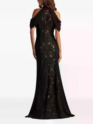 Tadashi Shoji Off-shoulder Gown With Lace Embroidery
