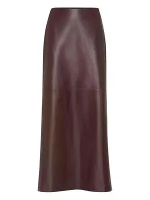 Brunello Cucinelli Leather Maxi Skirt
