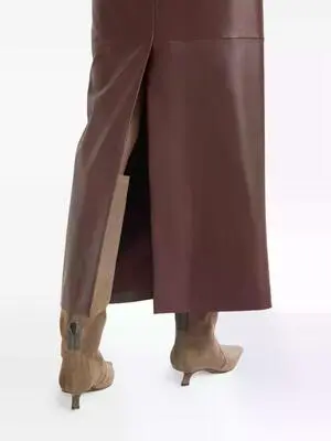 Brunello Cucinelli Leather Maxi Skirt