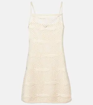 Staud Rio Crochet Cotton Beach Dress - Beige