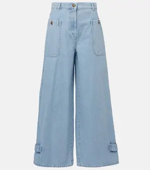Max Mara High-rise Wide-leg Jeans - Blue