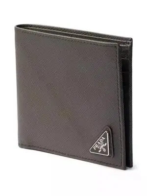Prada Textured Bifold Wallet - Grey