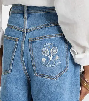 ALEMAIS Stephi High-rise Denim Shorts