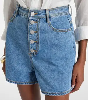 ALEMAIS Stephi High-rise Denim Shorts
