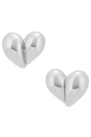 Bottega Veneta Sterling Heart Shaped Clip-on Earrings - Silver