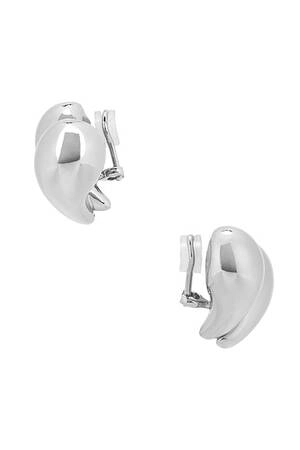 Bottega Veneta Sterling Heart Shaped Clip-on Earrings - Silver