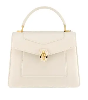 BVLGARI Serpenti Forever Top-handle Bag - White