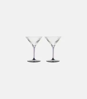 NASONMORETTI Set Of 2 Martini Glasses - Transparent
