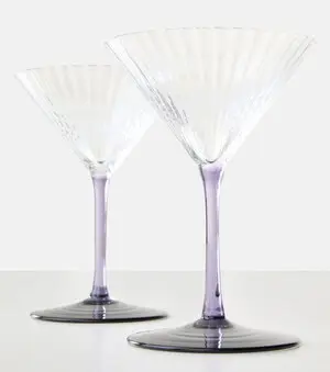 NASONMORETTI Set Of 2 Martini Glasses - Transparent