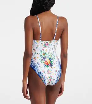 Camilla Embellished Printed One-piece Swimsuit