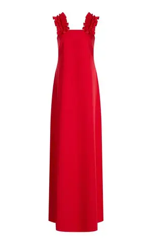 GRETA CONSTANTINE Oany Embroidered Maxi Dress - Red