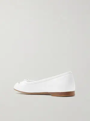 Manolo Blahnik Veralli Leather Ballet Flats - White