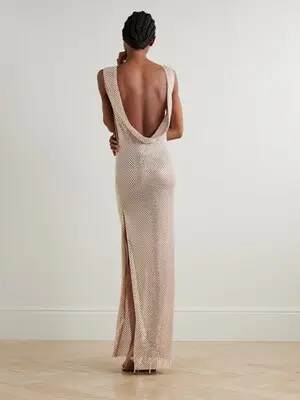 SELF-PORTRAIT Embellished Mesh Gown