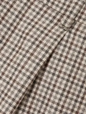Brunello Cucinelli Pleated Checked Wool Mini Skirt