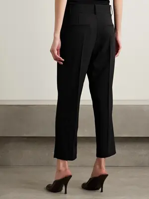 Khaite Cam' Woven Virgin Wool Blend Straight-leg Trousers