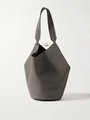 Khaite Lotus Small Textured-leather Tote