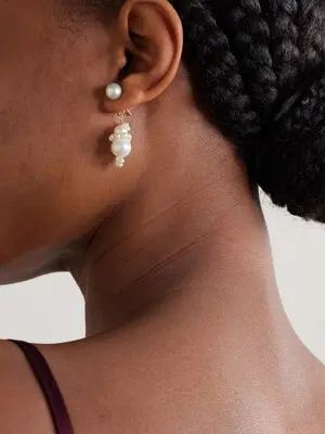 Completedworks Gold-plated Pearl Earrings