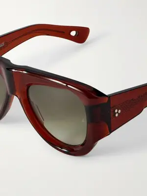 JACQUES MARIE MAGE Barclay Aviator Sunglasses - Brown