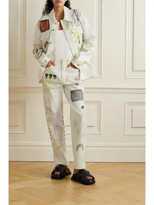 Alexander McQueen High-rise Straight-leg Jeans With Grow Up Print