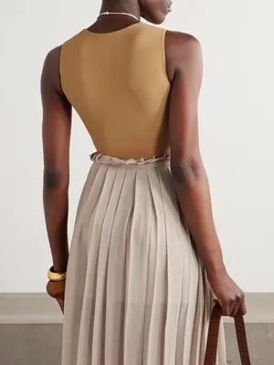 JIL SANDER Stretch-jersey High Neck Bodysuit - Neutrals