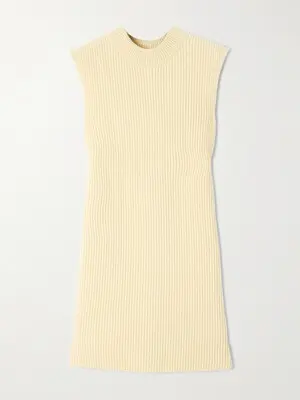JIL SANDER Jil Sander Ribbed Wool Vest Neutrals