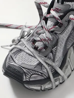 Balenciaga 3xl Mesh And Rubber Sneakers - Gray