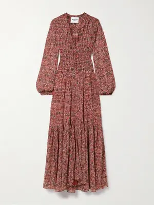 MARANT ETOILE Marant Étoile Briane Printed Georgette Maxi Dress Red