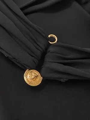 Versace Embellished Draped Halterneck Dress