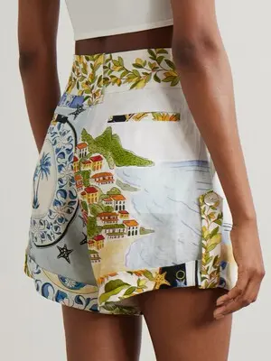 Farm Rio Printed Linen Shorts