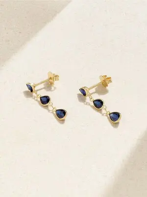 Jia Jia Gold Sapphire Chakra Earrings