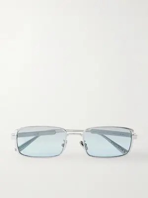 Dior Diorcannage S2u Rectangular-frame -tone Sunglasses - Silver