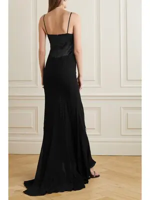 Givenchy Embellished Silk-satin, Silk-chiffon And Silk-lace Gown