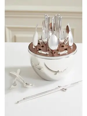 Christofle Mood Asia 24-piece -plated Cutlery Set - Silver