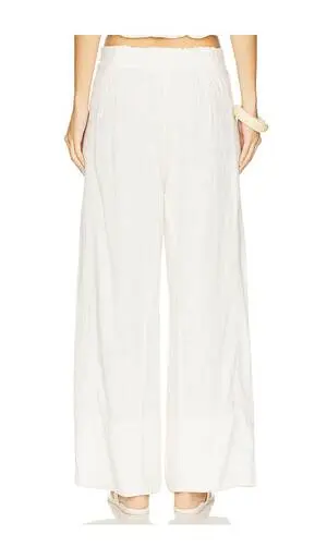 Free People Days End Linen Pull-on Trouser - Ivory